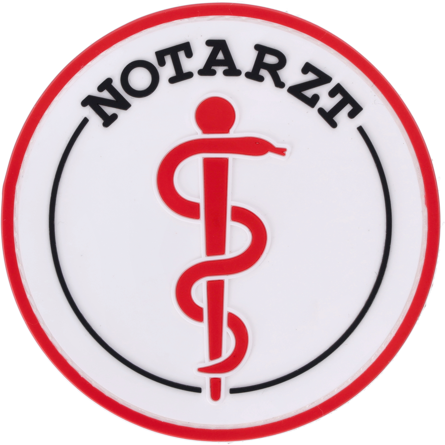 Rubber Patch, gummiertes Abzeichen mit Klett Äskulap Notarzt ...