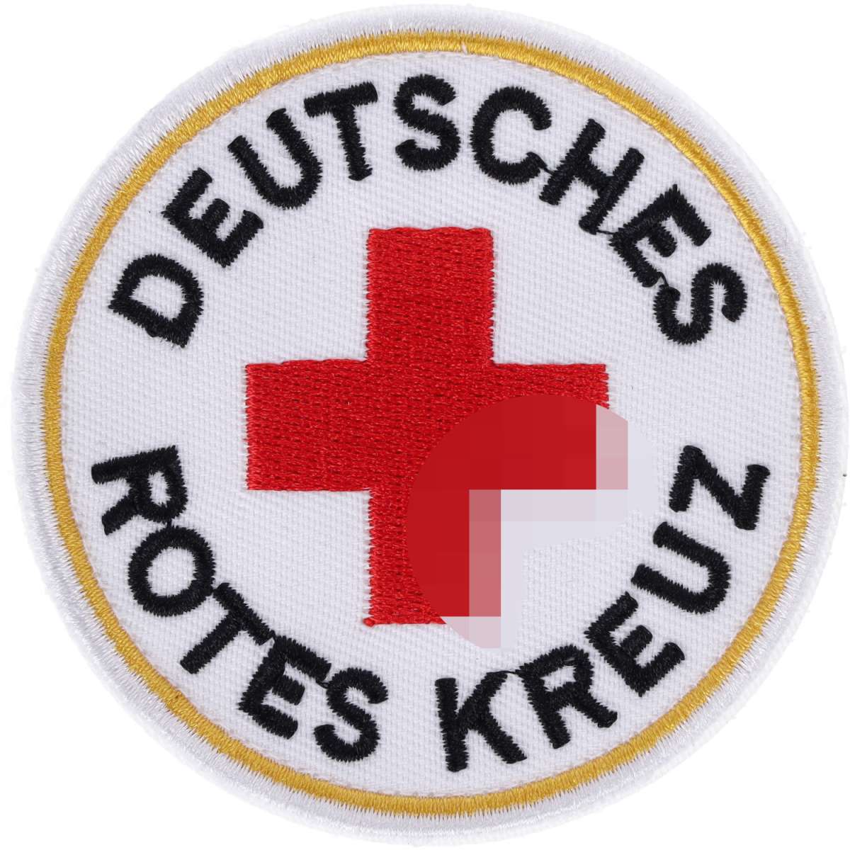 Gesticktes Abzeichen zum Aufnähen DRK Rundlogo Deutsches Rotes Kreuz ...