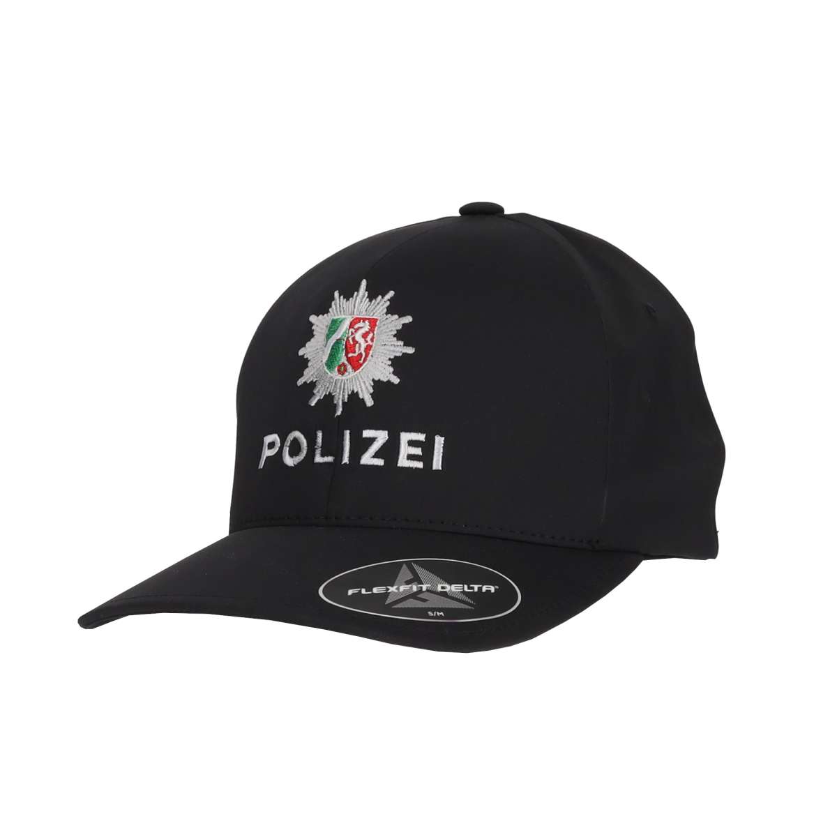 Flexfit Delta Cap mit Bestickung "Polizei NRW", schwarz verstellbar ...