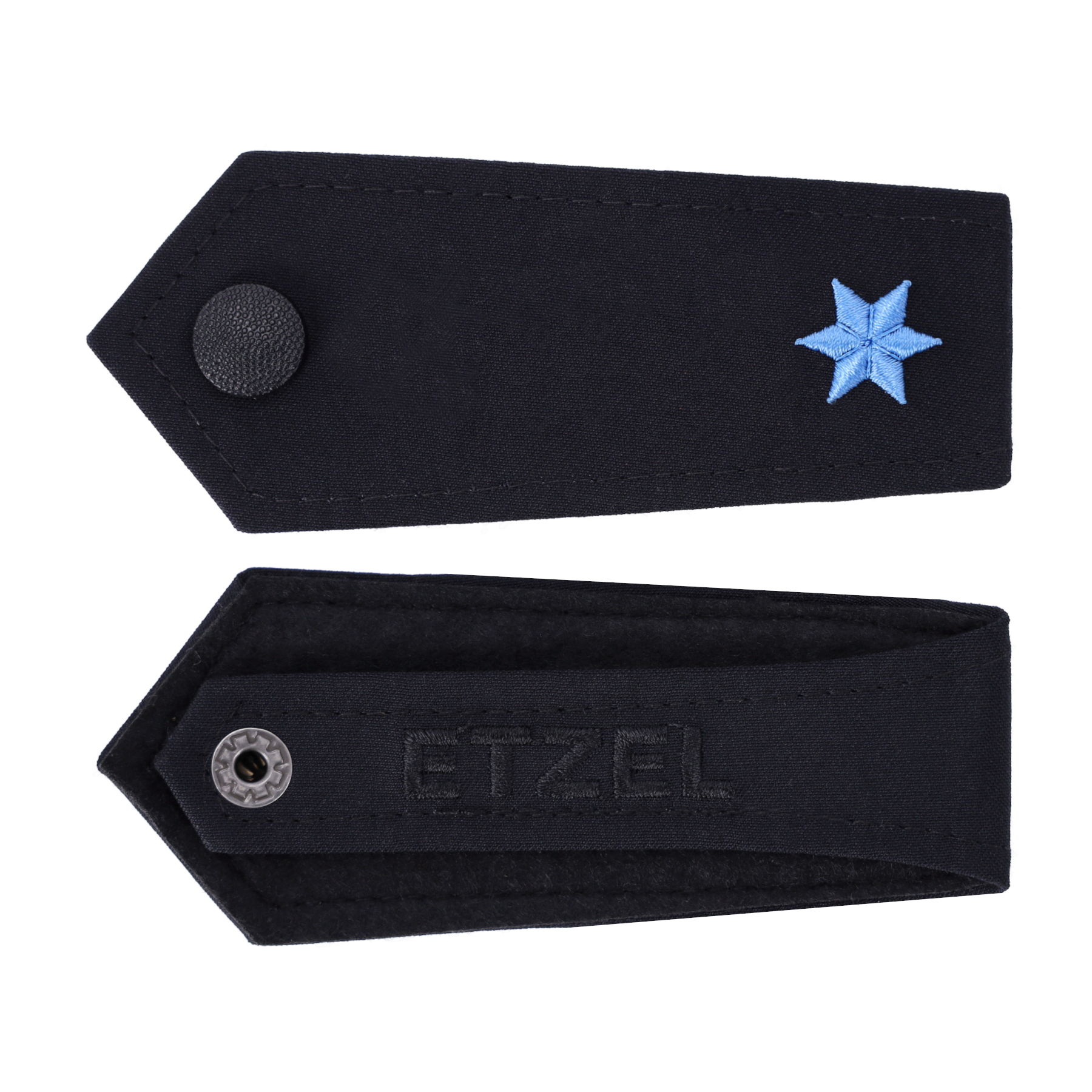 ETZEL® Schulterklappen Paar 1 Stern blau -Polizeimeister-Anwärter/in ...
